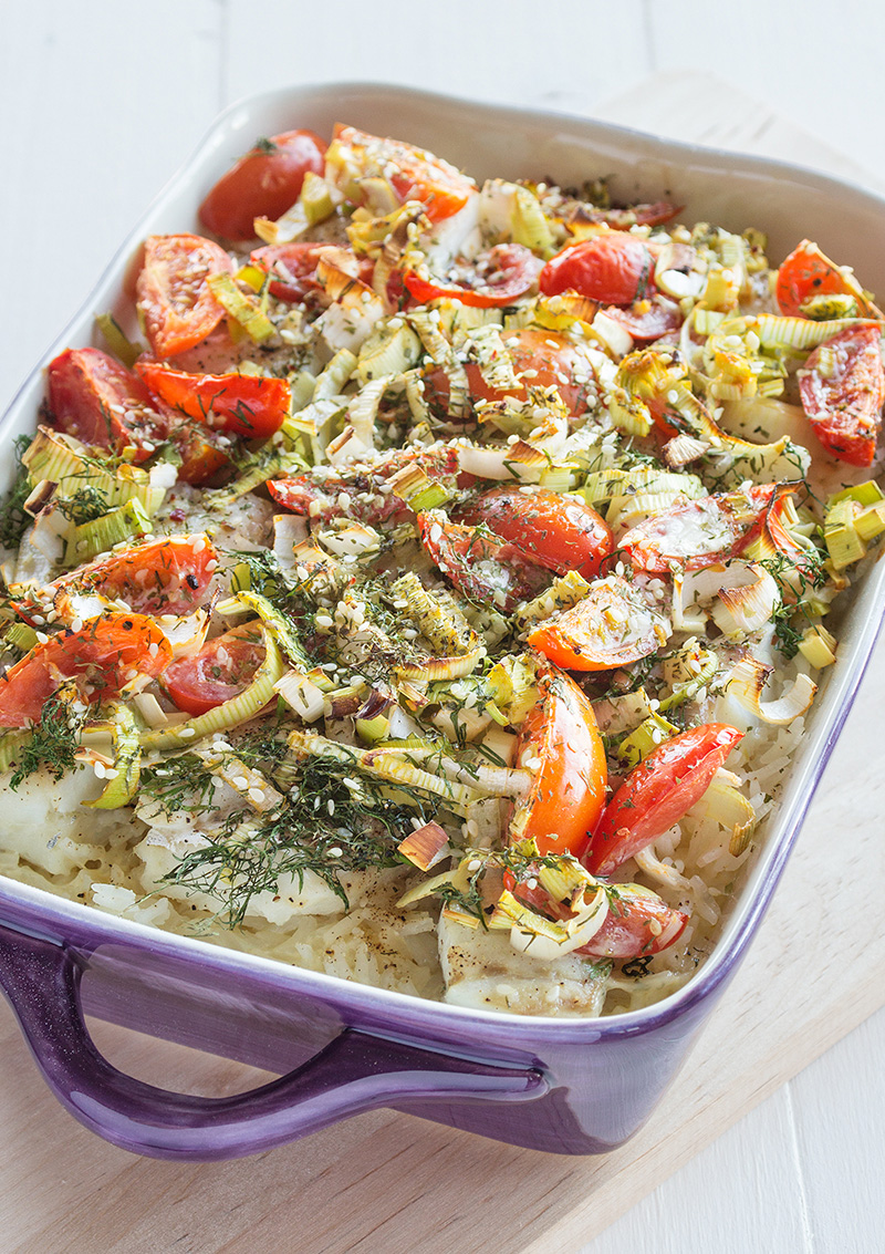 Ugnsbakad torsk med ris och lök | Krii's Kitchen